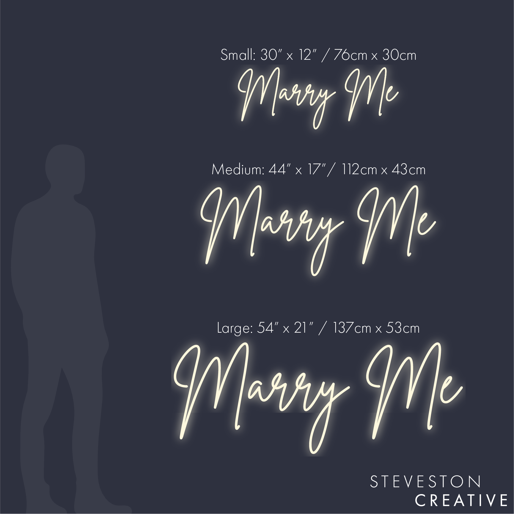 "MARRY ME" (Cursive) – Steveston Creative